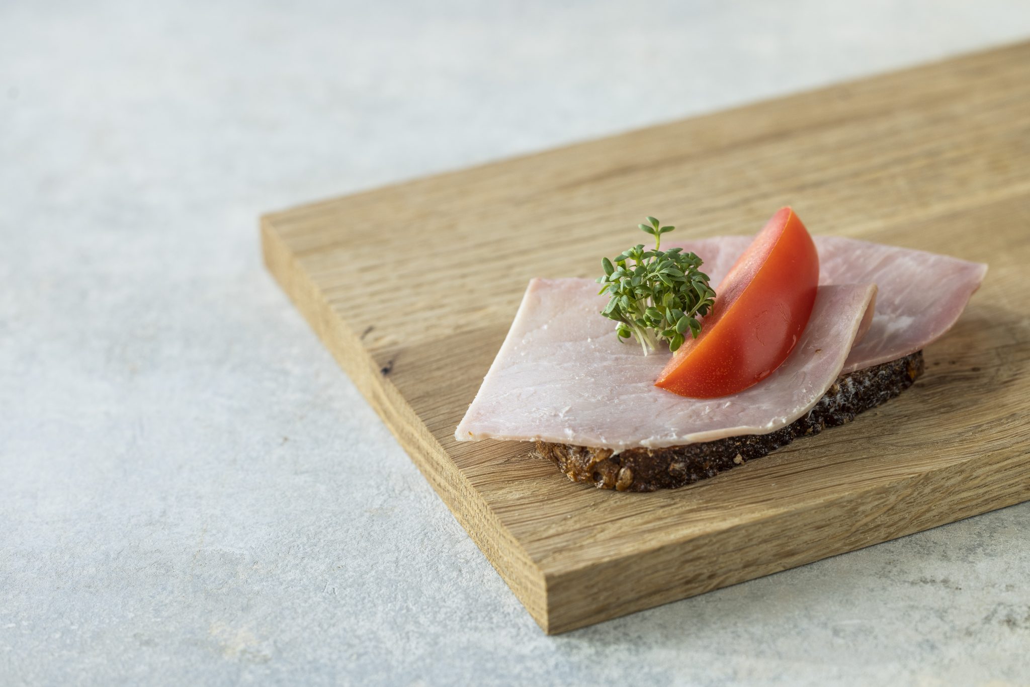 Skinke med tomat og karse – god appetit - flotte madder